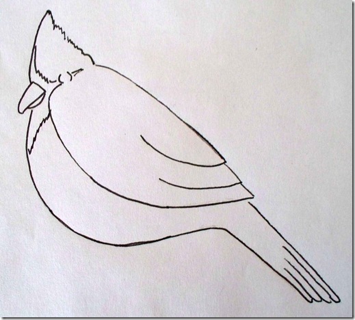 Red Cardinal Pattern - Just Paint It Blog