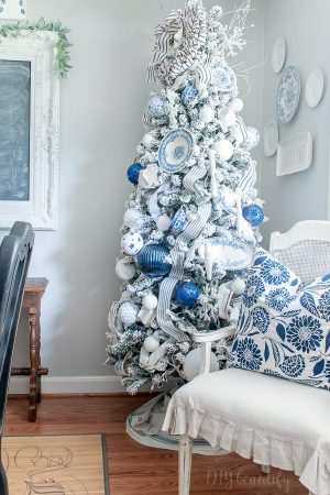 blue and white tree-2 - Just Paint It Blog